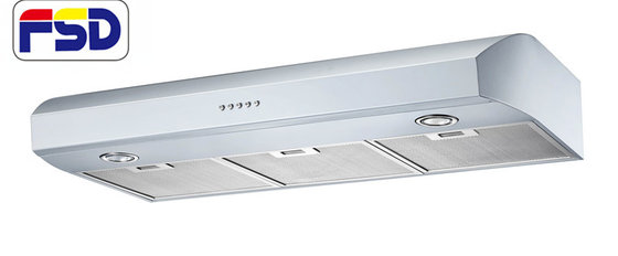 White Color Stainless Steel Slim Range Hood / recirculating range hood