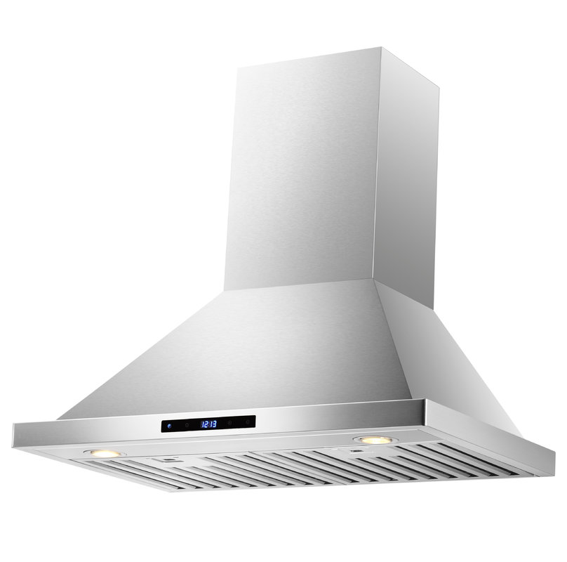 Z01 6" ETL900CFM COMMERCIAL POWERFUL GAS STOVE AMERICAN STAINLESS STEEL BAFFLE FILTER RANGE HOOD