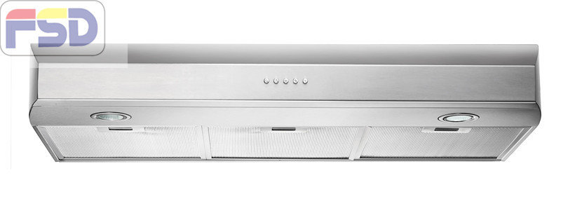 White Color Stainless Steel Slim Range Hood / recirculating range hood