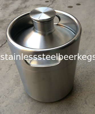 2L growler min keg with screw cap on top