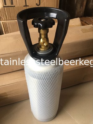 Aluminum co2 cylinder for beer keg cooler and dispenser use