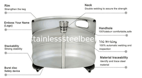 Europe keg 30L with strong welding and food grade material