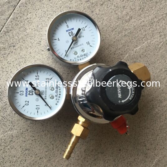 Forged Brass Body Beer Keg Accessories Double Gauge Co2 Beer Regulator