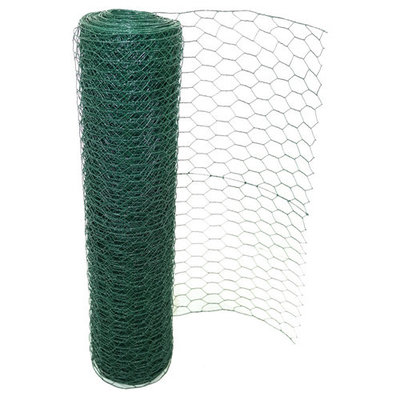 Green PVC Coated Chicken Wire|Hexagonal Hole 3/8" to 4"mesh for Poultry Fence