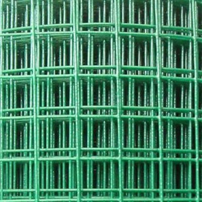 PVC Coated Welded Wire Mesh|Green Color With 1/4 inch by Carbon Steel Wire