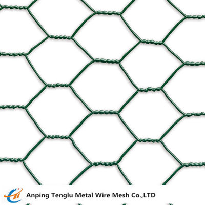 Green PVC Coated Chicken Wire|Hexagonal Hole 3/8" to 4"mesh for Poultry Fence