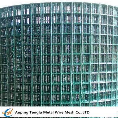PVC Coated Welded Wire Mesh|Green Color With 1/4 inch by Carbon Steel Wire