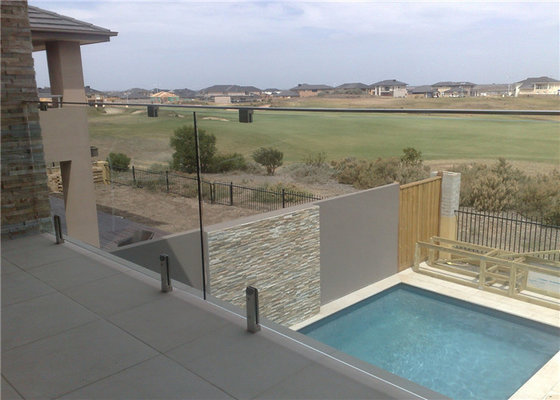 Outdoor Fully Frameless Glass Balustrade Systems For Balconies
