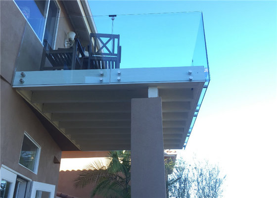 Frameless Glass Railing System Standoff Metal Fixing For Balcony