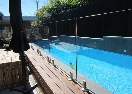 Modern Glass Balustrade System With Top Handrail For Outdoor Balcony