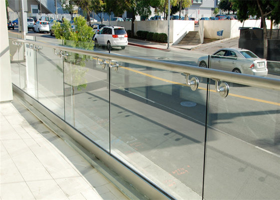 Exterior Aluminum U Channel For Glass Railing Tempered Glass Balcony Balustrade