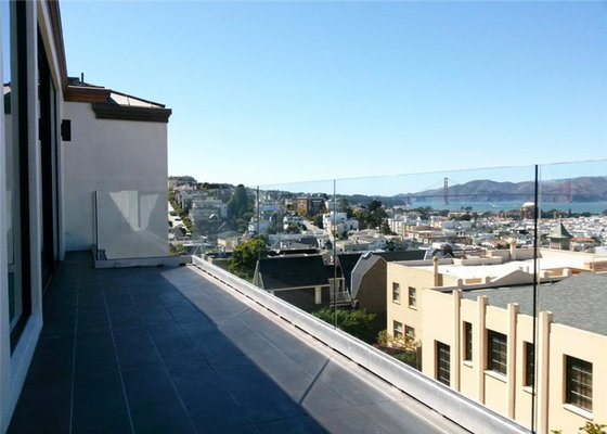 Terrace Customzied Glass Balustrade System With Aluminum U Channel