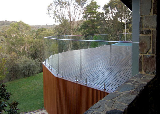 Outdoor Fully Frameless Glass Balustrade Systems For Balconies