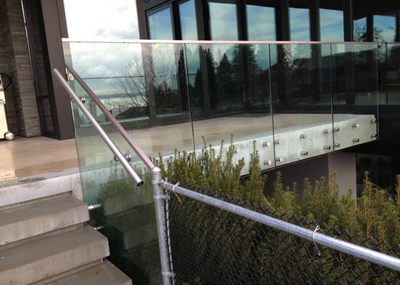 Stainless Steel Glass Balustrade Glass Handrail Glass Railing System