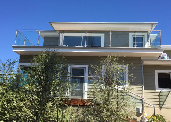 Tempered Glass Deck Railing Systems Outdoor Modern Glass Railing Design