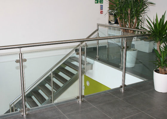 Architectural Glass Porch Railing Systems Exterior Stair Glass Balustrade Customized