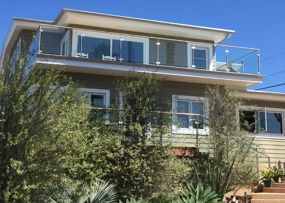 Outdoor Balcony Stainless Steel Glass Railing Popular Glass Guardrail Design