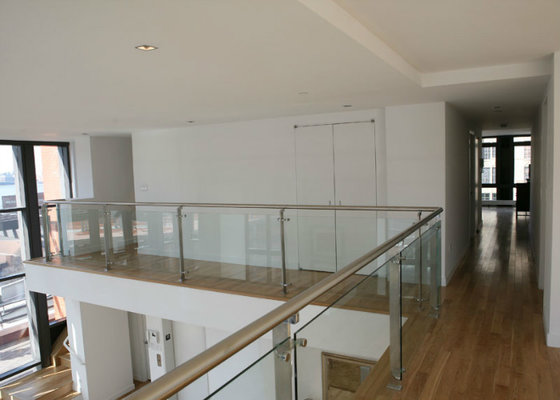 Architectural Glass Porch Railing Systems Exterior Stair Glass Balustrade Customized