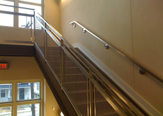 Architectural Glass Porch Railing Systems Exterior Stair Glass Balustrade Customized