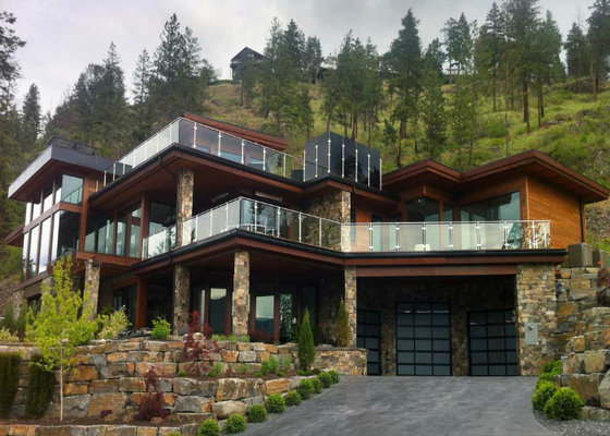 Outdoor Customized Stainless Steel Tempered Glass Railing For Balcony