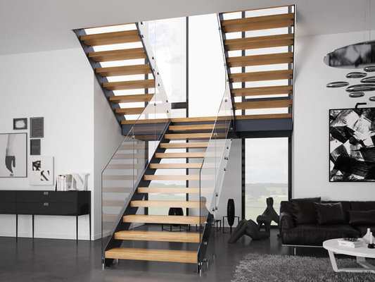 Professional steel staircase detail drawing floating staircase glass railing with engineered tread staircase