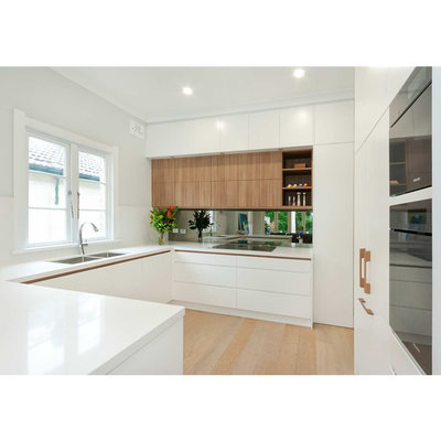 Painting MDF Lacquer Kitchen Cabinets Design U shaped Free Standing Kitchen Cabinets