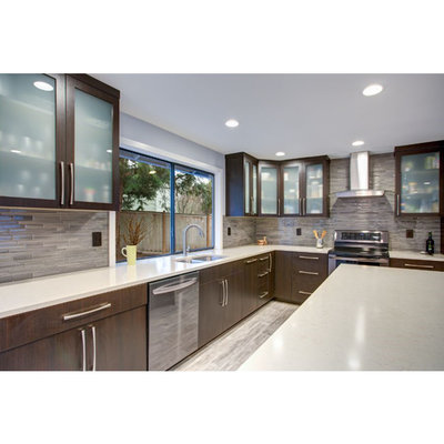 High Gloss Lacquer Finish Kitchen Cabinets With Glass Doors Apartment Kitchen Cabinets