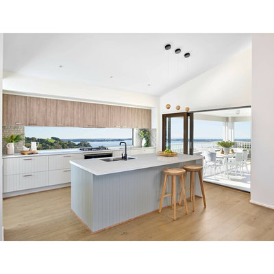 Modern Assembled Wood Grain Kitchen Wall Cabinets American Style Kitchen Cabinets