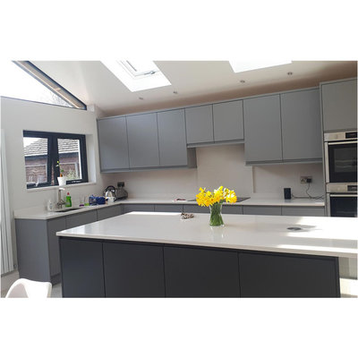 Modern Assembled Wood Grain Kitchen Wall Cabinets American Style Kitchen Cabinets