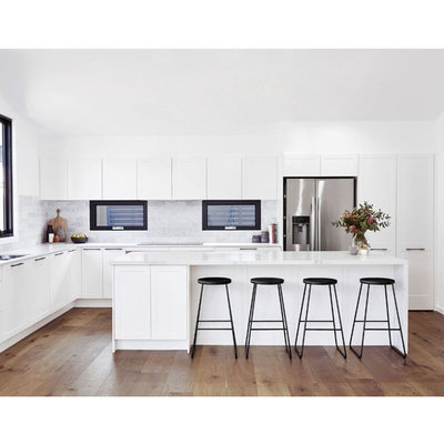 Unassembled Glossy Kitchen Cabinets With Drawers Intergrated Kitchen Cabinets Design European Style