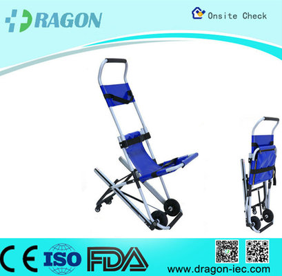 Yellow Manual Stair Stretcher Four Wheels with Tracks and Belts
