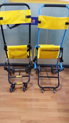 Disabled Carrying Emergency Stair Chair Safety Four Wheel Blue