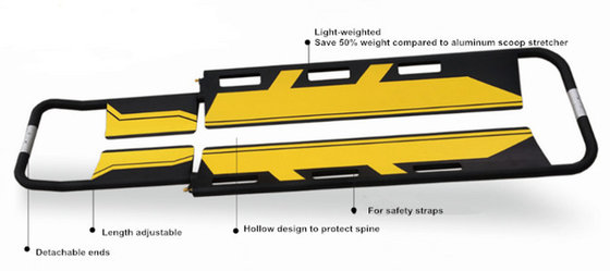 Carbon Fiber Adjustable Scoop Style Stretcher Lightweight with Belts