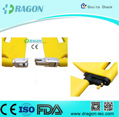 Seperatable Yellow Emergency PE Foldable Stretcher Scoop for Transfer Patients