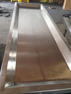 Stainless Steel Movable Simple Body Dissecting Table with Four Wheels
