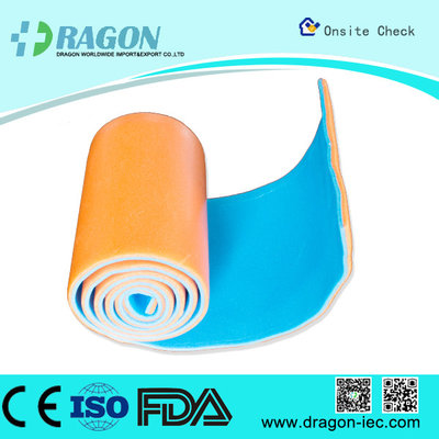 Small Orange / Blue Aluminum Arm Splint Mouldable with Foam