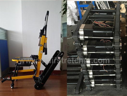 Hospital Folding Ambulance Stair Chair Adjusted Height With Wheels