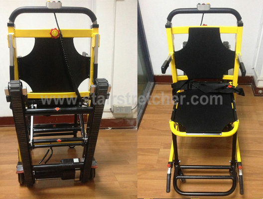 Hospital Folding Ambulance Stair Chair Adjusted Height With Wheels