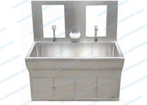 Medical Hospital Furnitures Stainless Steel Scrub Sink with Mirror