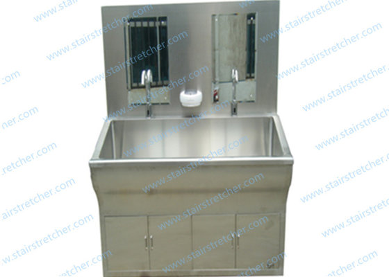 Medical Hospital Furnitures Stainless Steel Scrub Sink with Mirror
