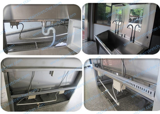 Medical Hospital Furnitures Stainless Steel Scrub Sink with Mirror