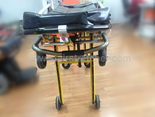 Folding Ambulance Stretcher Safely Wheeled For Hospital / City Roads