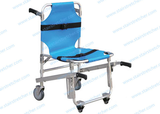 Safety Folding Aluminum Alloy Evacuation Stair Chair With Belts Easy Cleaning