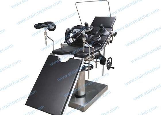 Black 24CM Height Adjust Gynecologic Operating Table with Crank Handles