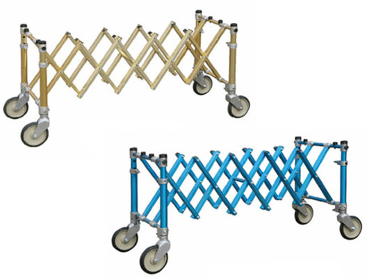 4 Handles 2 Or 4 Brakes Coffin Funeral Trolley Stainless Steel