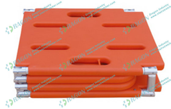 First aid emergency four folding PE spine board stretcher for transfer patient