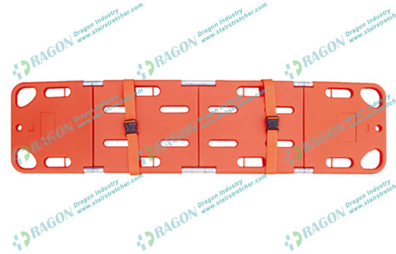 First aid emergency four folding PE spine board stretcher for transfer patient