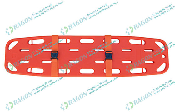 Firmness PE spine board with safe belts with no discharge contaminator