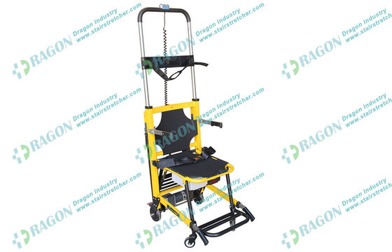 Mobile emergency ambulance chairs for stairs evacuation with two folded handles