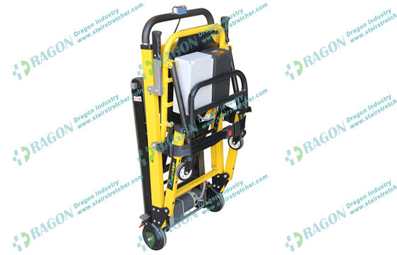 Mobile emergency ambulance chairs for stairs evacuation with two folded handles
